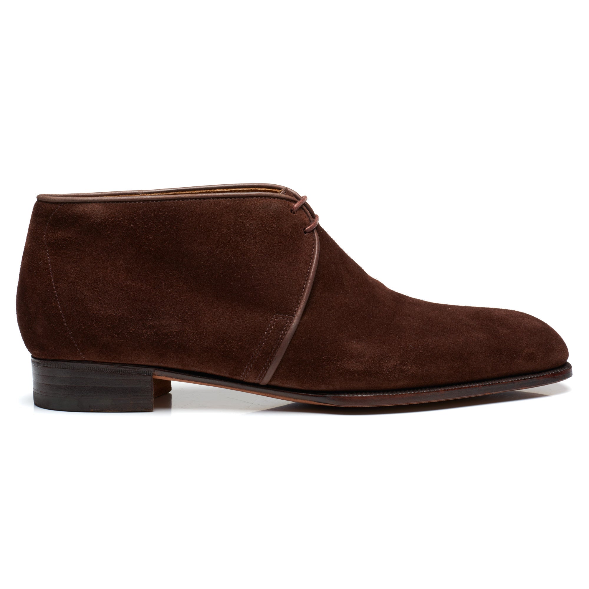JOHN LOBB Paris Bespoke Brown Suede Leather Chukka Boots Shoes UK 7.5