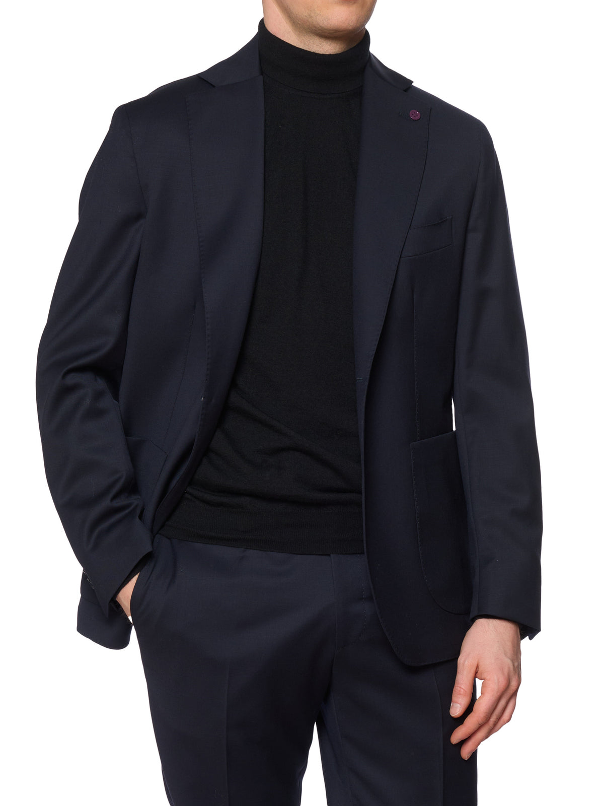 SARTORIA PARTENOPEA Midnight Blue Wool Super 120'S Unlined Suit NEW 20