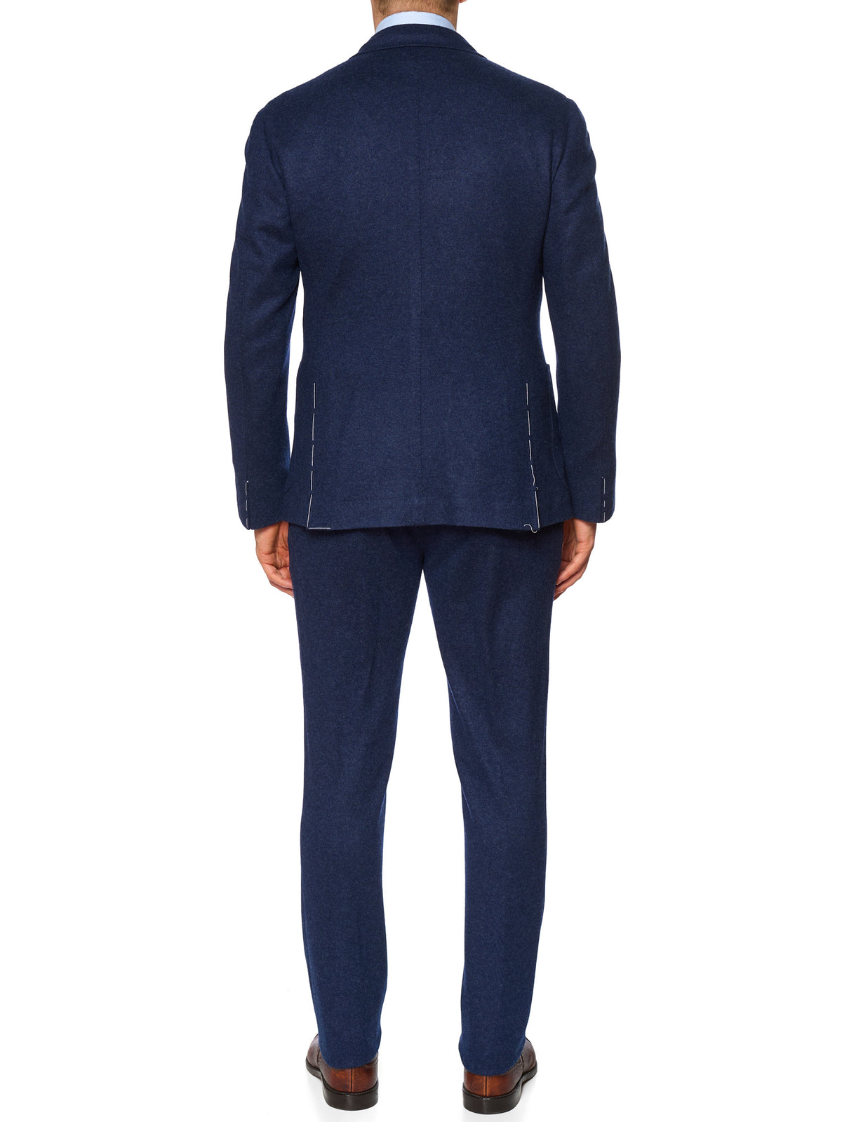 STILE LATINO Handmade Blue Flannel Cashmere DB Suit EU 52 NEW US 42 Em