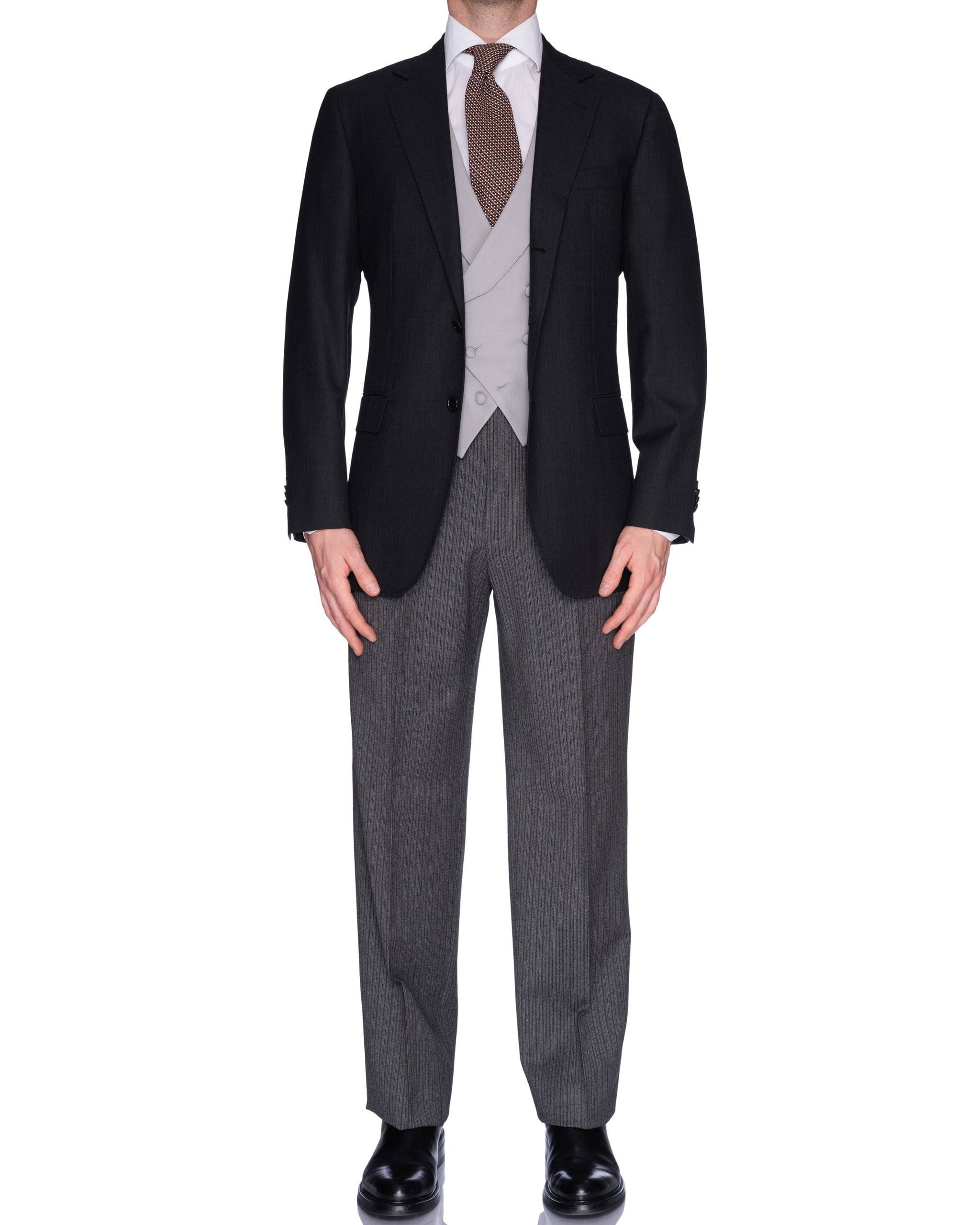 CASTANGIA Leisure 1850 Wool Super 130's Full 3 Piece Morning Suit