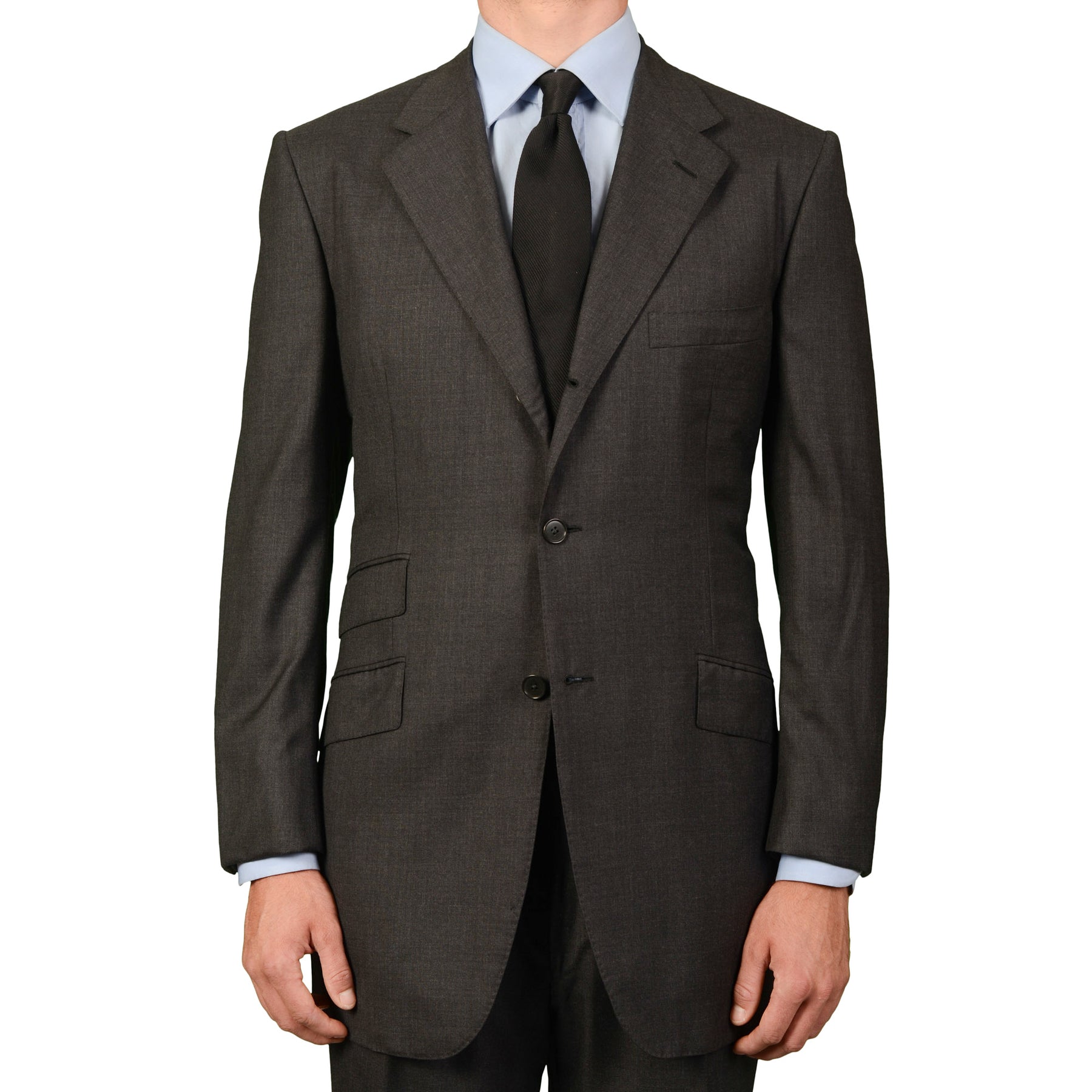 GIEVES & HAWKES Gray Wool Super 150's Suit EU 51 NEW US 40 41 Long